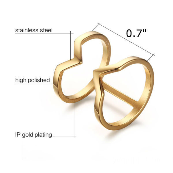 Double V Ring - Stainless Steel – Pearls And Rocks